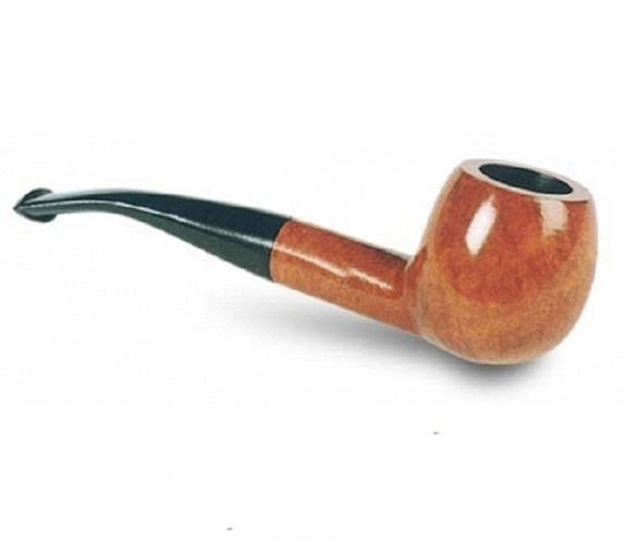 Трубка Brog тютюнова 1.7 x 2.5 см Чорний з коричневим (65 BR) (ID ...