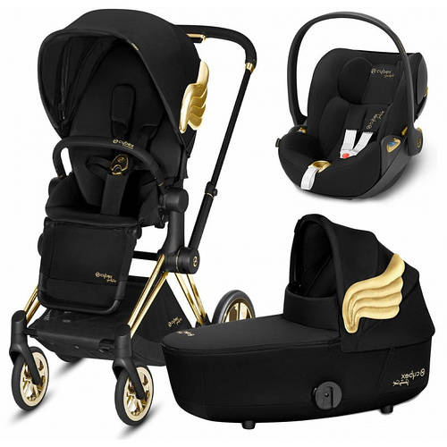 Коляска Cybex Priam 3 в 1 Jeremy Scott Wings black шасси gold ...