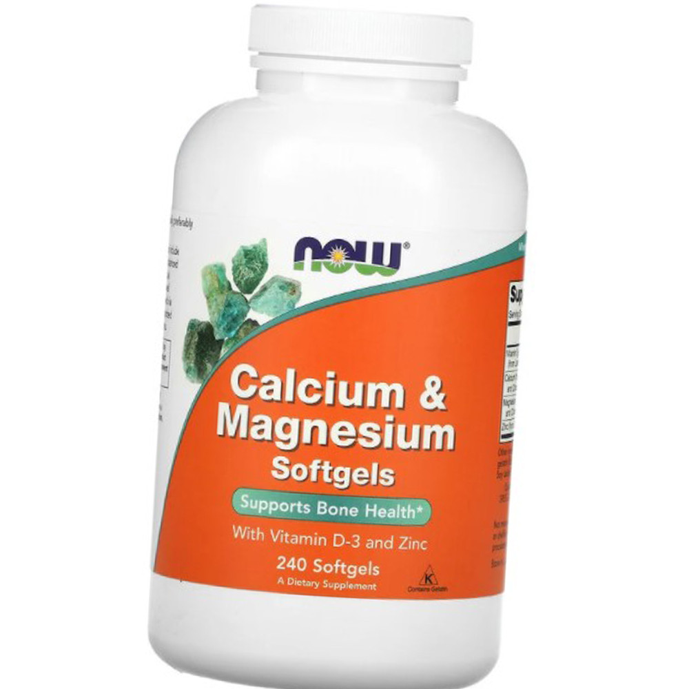 Кальций магний цинк Д3 NOW Calcium & Magnesium with vit. D and Zinc 240 ...