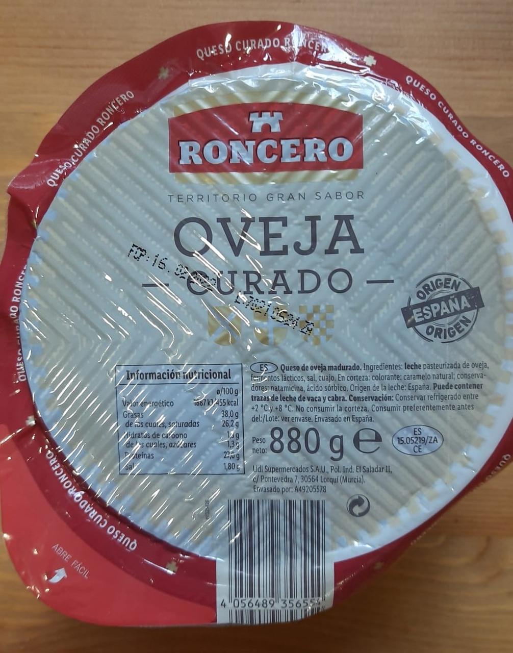 Купить Овечий сыр Oveja Curado Roncero (головка мини) 880 g, цена 631 ...