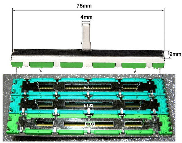 Фейдер для мікшерного пульта Behringer Soundcraft B103 D103 Big Xenyx ...