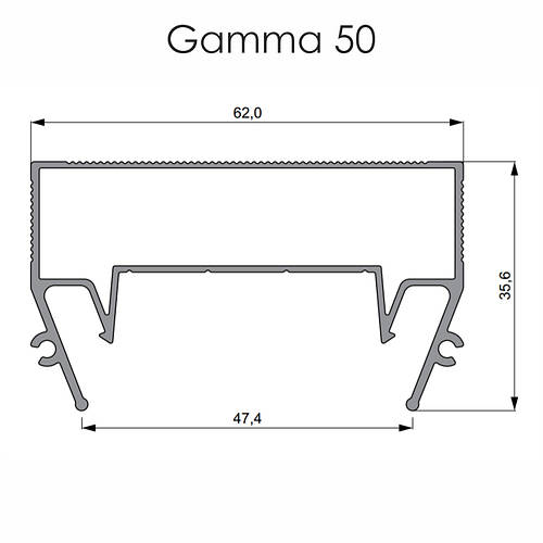 Купить Профиль «Gamma 50» для натяжных потолков от ALTEZA, цена 360.50 ...