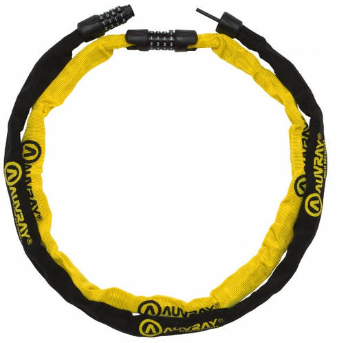 Купить Цепь мотоциклетная с замком желтая, длина 90 см, диаметр 4 мм ...