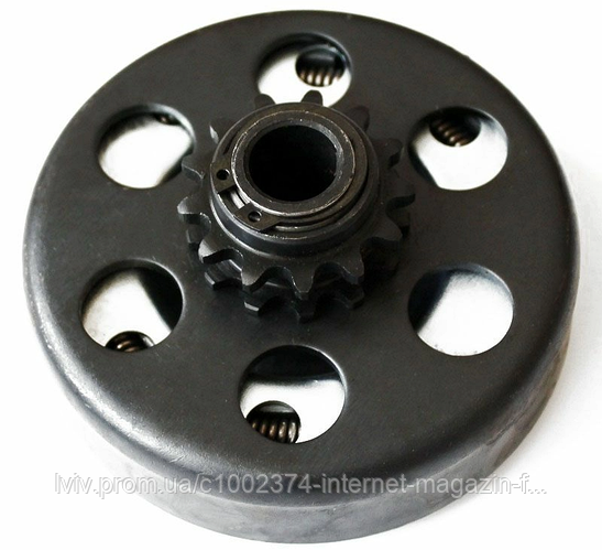 Центробежная муфта сцепления 10 зубов (под 420 цепь, на вал 19 мм) (ID ...