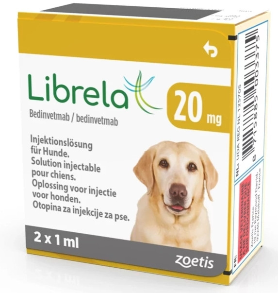 Либрела 20 мг 2 флакона раствор для инъекций при остеоартрите у собак ...
