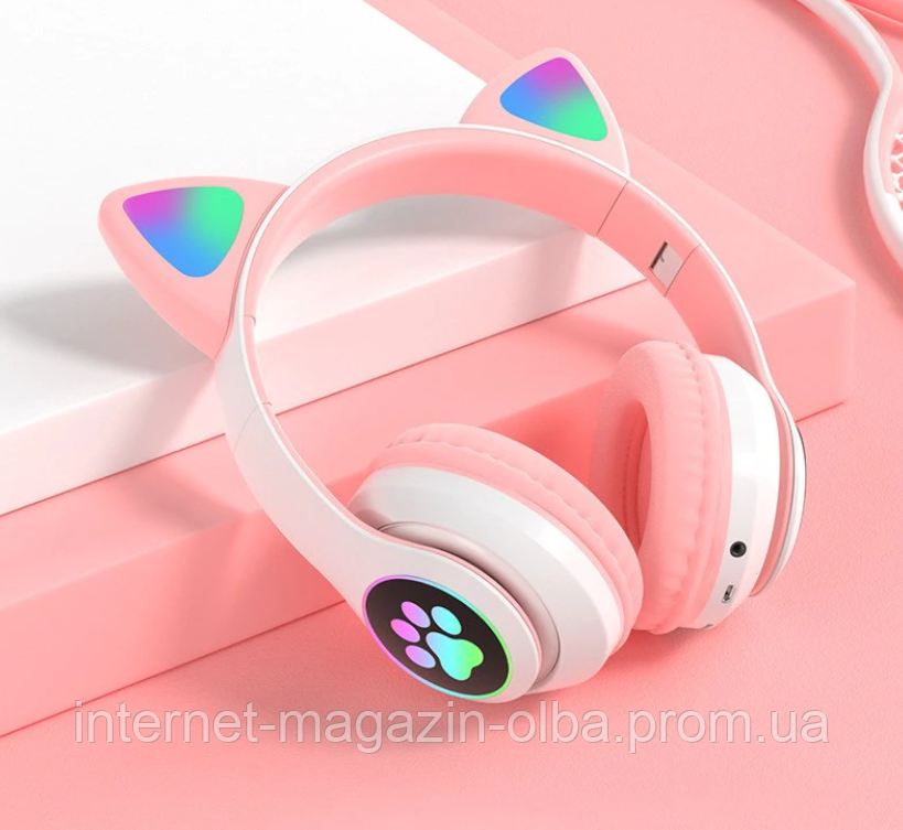 Беспроводные Наушники "Кошка" с Ушками Cat Ear VZV-23 M С Подсветкой ...