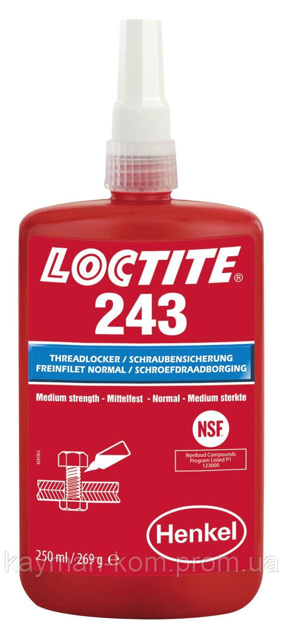 Loctite 243, локтайт 243 фиксатор резьбы, средняя прочность, разборный ...