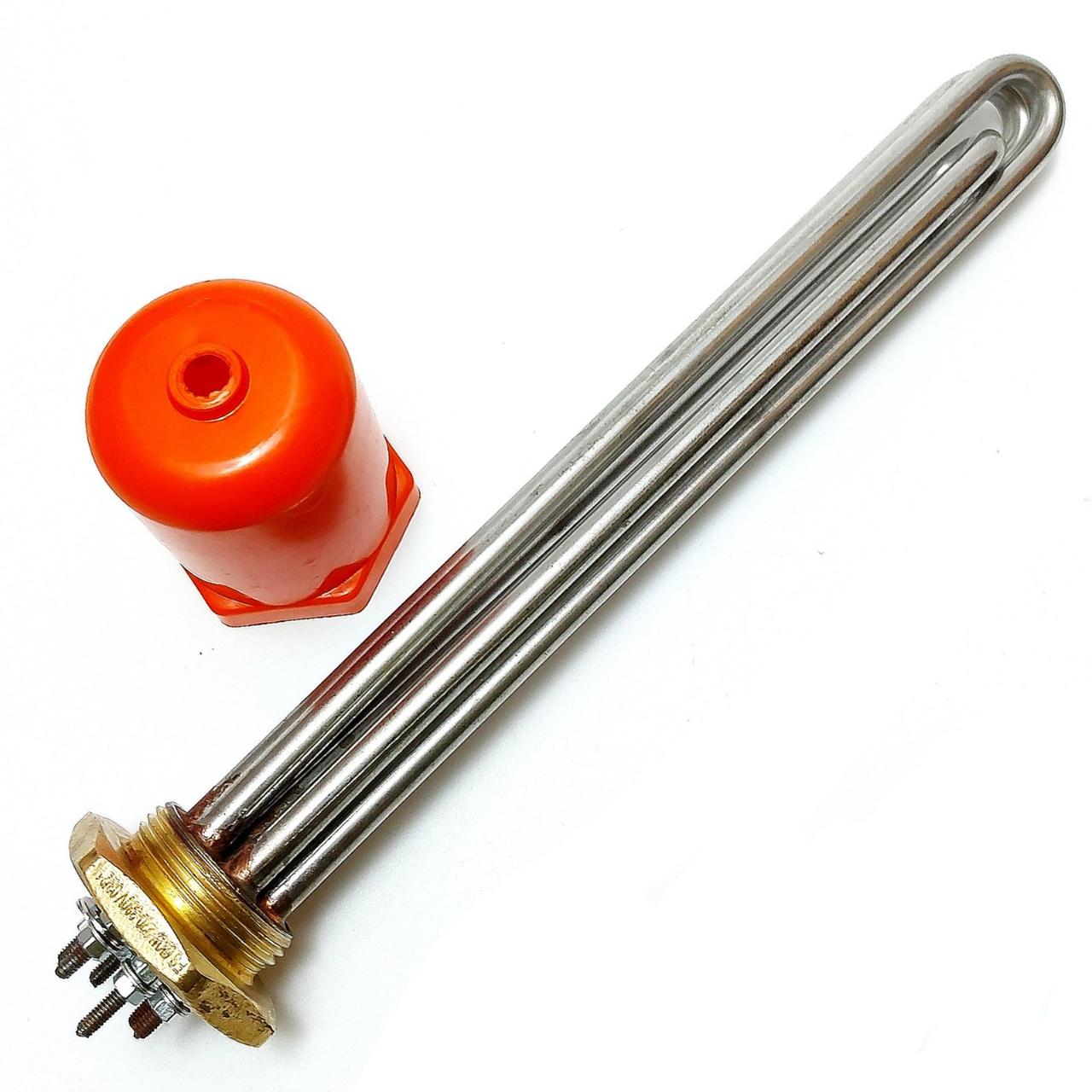 Блок тэн 6,0кВт с резьбой 1 1/4" дюйма (наружная резьба 42мм) 220В для ...