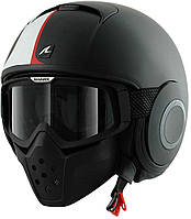 Купить Мотошлем Shark Raw Stripe матовый черный/белый, M, цена 8348 грн ...