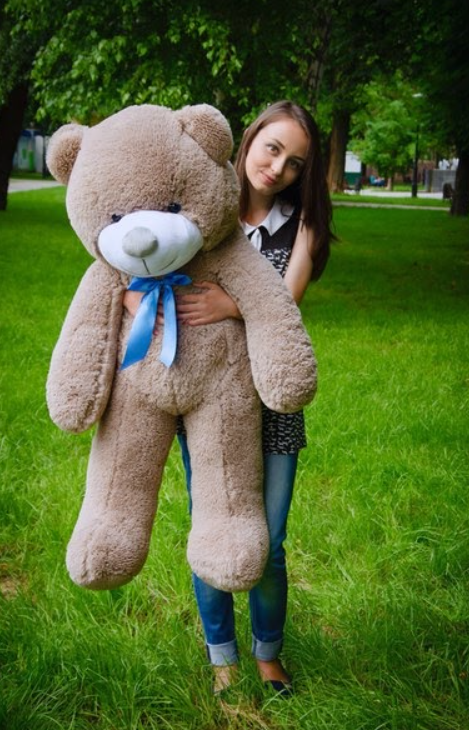 Плюшевый мишка в подарок на день рождения 120см, Красивый плюшевый ...