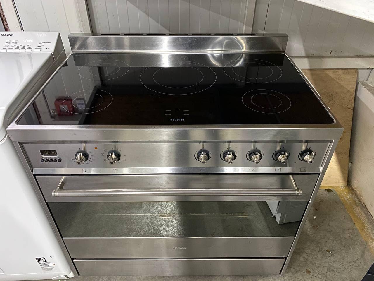 Индукционная плита SMEG 90см духовка электрическая Стеклокерамическая ...
