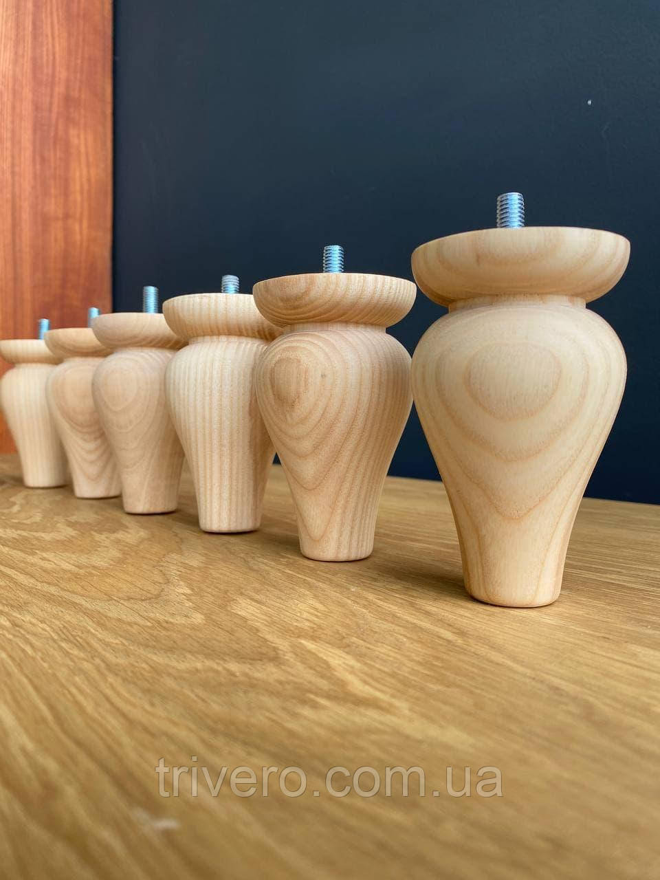 Меблеві ніжки і опори дерев'яні для меблів H.100 D.60 / Ніжка-27 ...