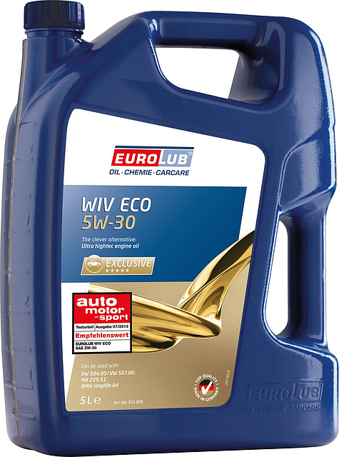 Купить Масло моторное Eurolub WIV ECO 5w30 Exclusive 5L VW 504.00/507. ...