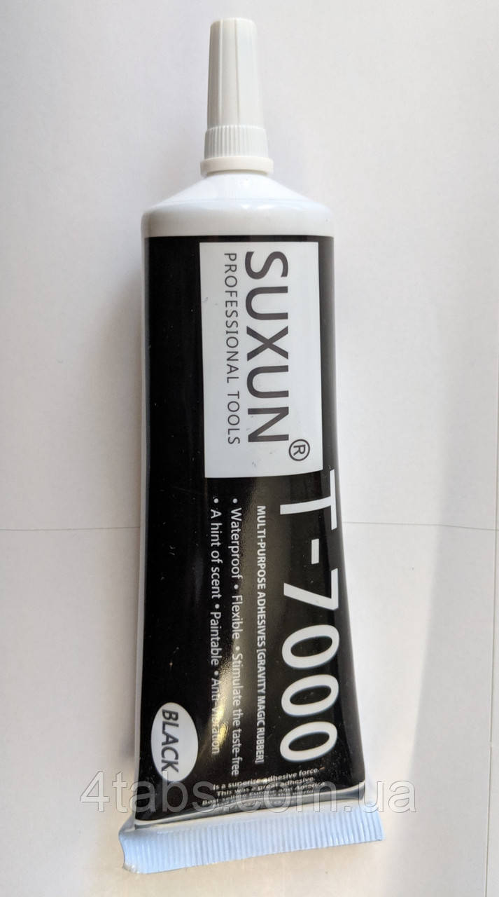 Клей силіконовий T-7000 T7000 50ml у тюбику з дозатором ЧОРНИЙ (ID ...