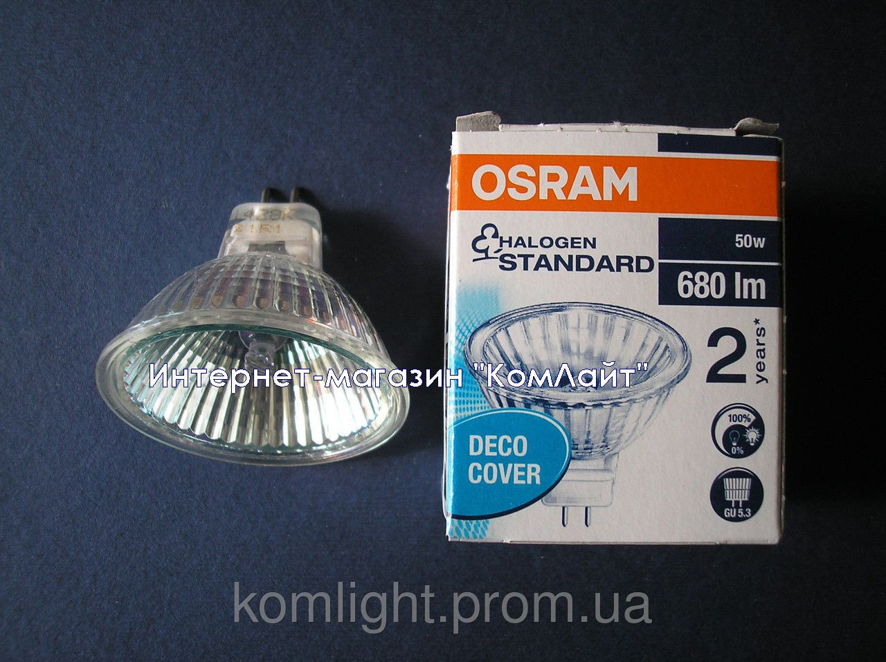 Лампа галогенная OSRAM 44870 WFL 50W GU5.3 12V 36грд. MR16: продажа ...