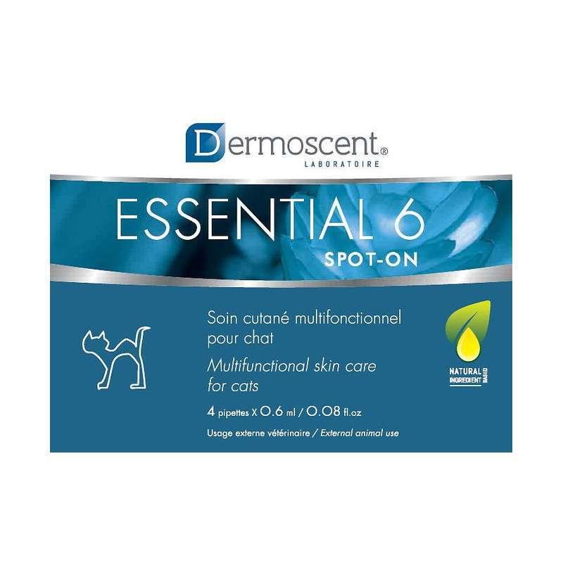 Dermoscent Essential 6 spot-on для котів (4х0,6 мл) Засіб для догляду ...