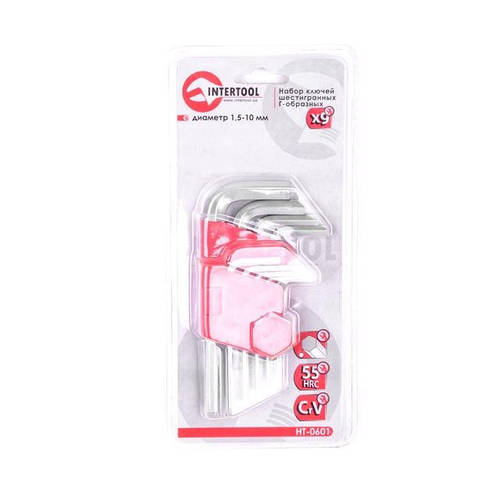 Купить Набор Г-образных шестигранных ключей Cr-V INTERTOOL HT-0601, цена 95 грн — Prom.ua (ID ...