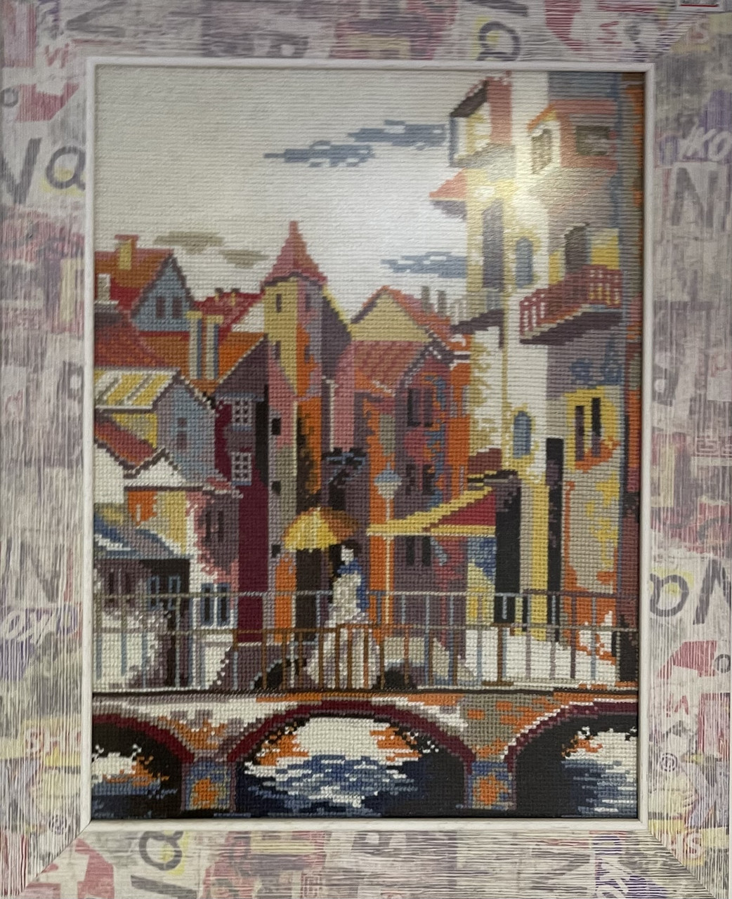 Картина вишита хрестом «Місто Id 1538277593 ціна 4000 ₴ купити на Prom Ua