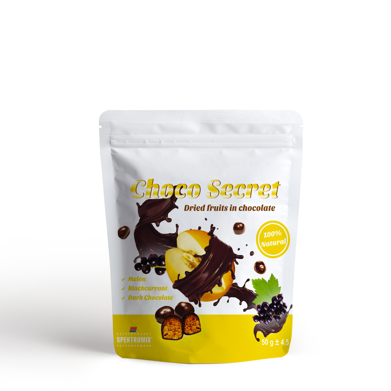 Цукерки Choco Secret з подрібненими сухофруктами (диня, смородина) у ...