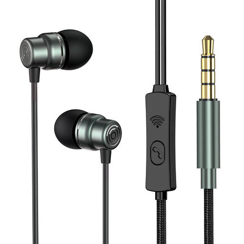 Наушники с Микрофоном 3.5mm jack Вакуумные Проводные (120 см) Стерео ...