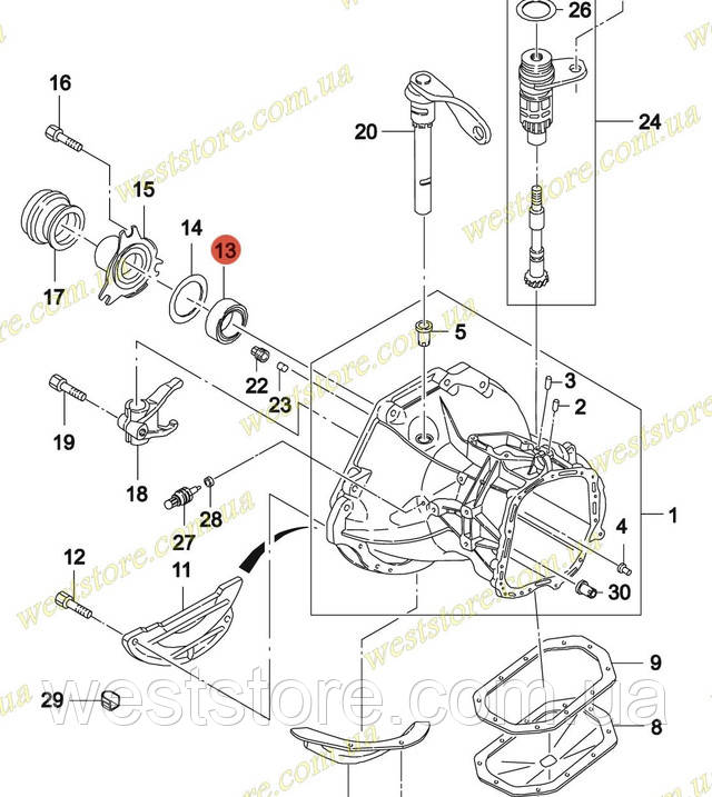Сальник КПП Первичного Вала Коробки Передач Ланос Lanos Авео (23х35х8 ...