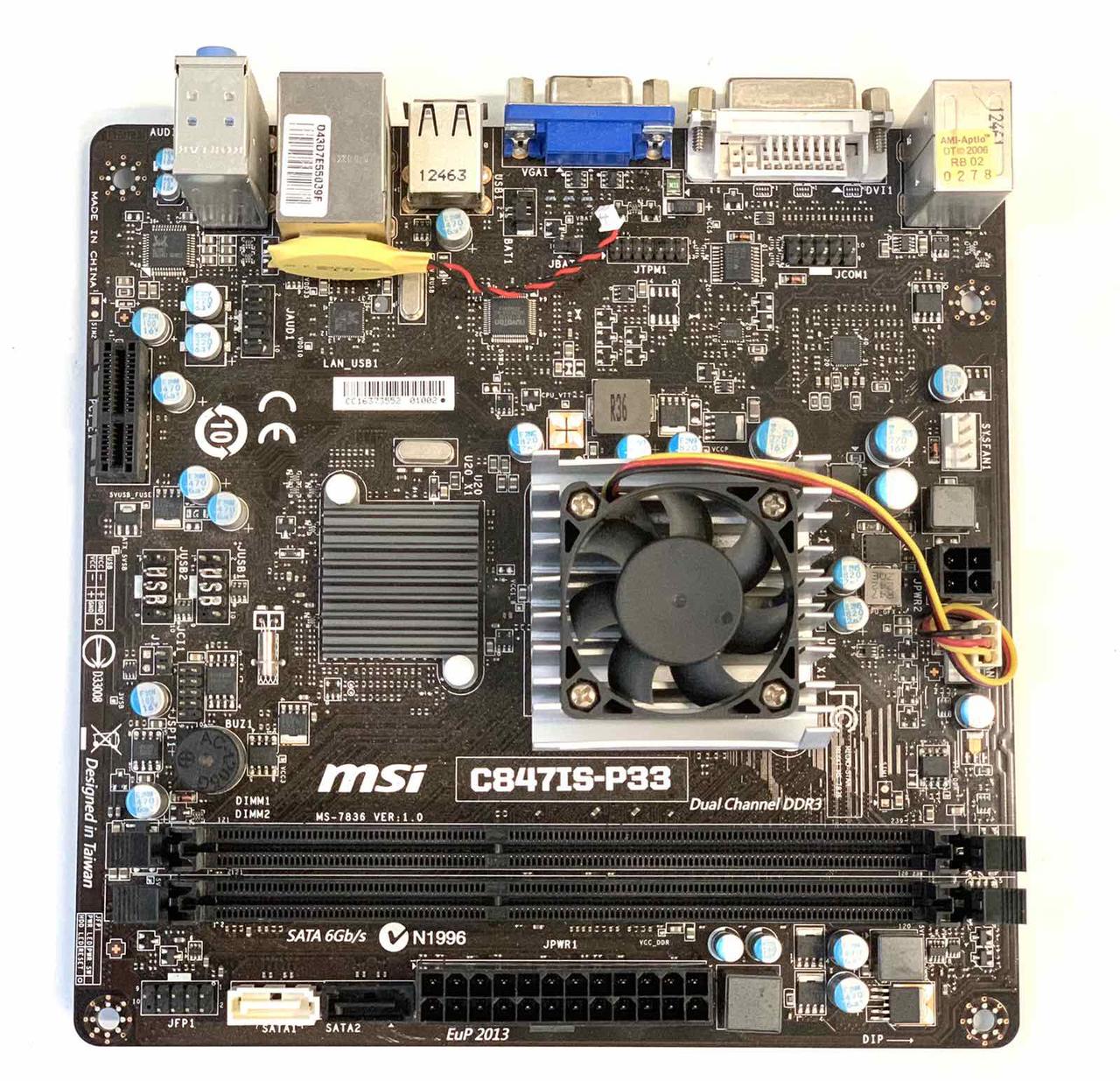Материнская Плата MSI C847IS-P33 (Intel Celeron 847, Intel NM 70, PCI ...
