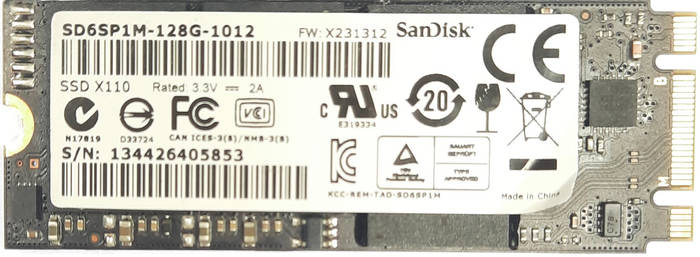 SSD M.2 sata 128GB 2260 SanDisk SD6SP1M-128G-1012 s/n 5853 (ID ...