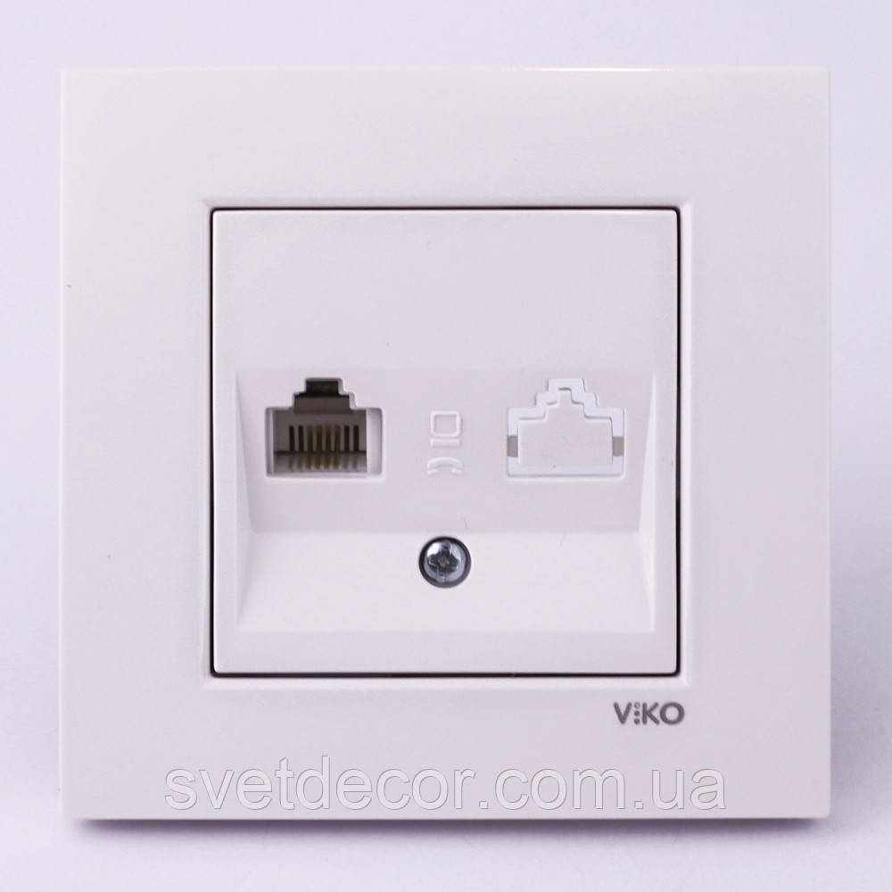 Розетка телефонная VIKO Karre скрытой установки: продажа, цена в ...
