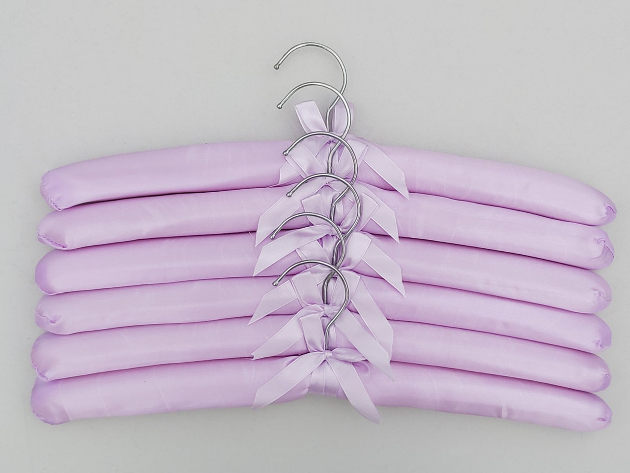 Плечики Вешалки 38 См Мягкие Сатиновые Сиреневого Цвета, 6 Штук в ...