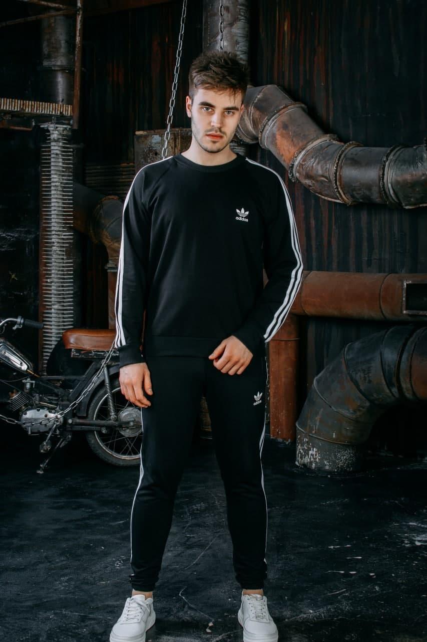 Купить Мужской Свитшот Adidas в Черном Цвете | Черная Кофта Адидас с ...