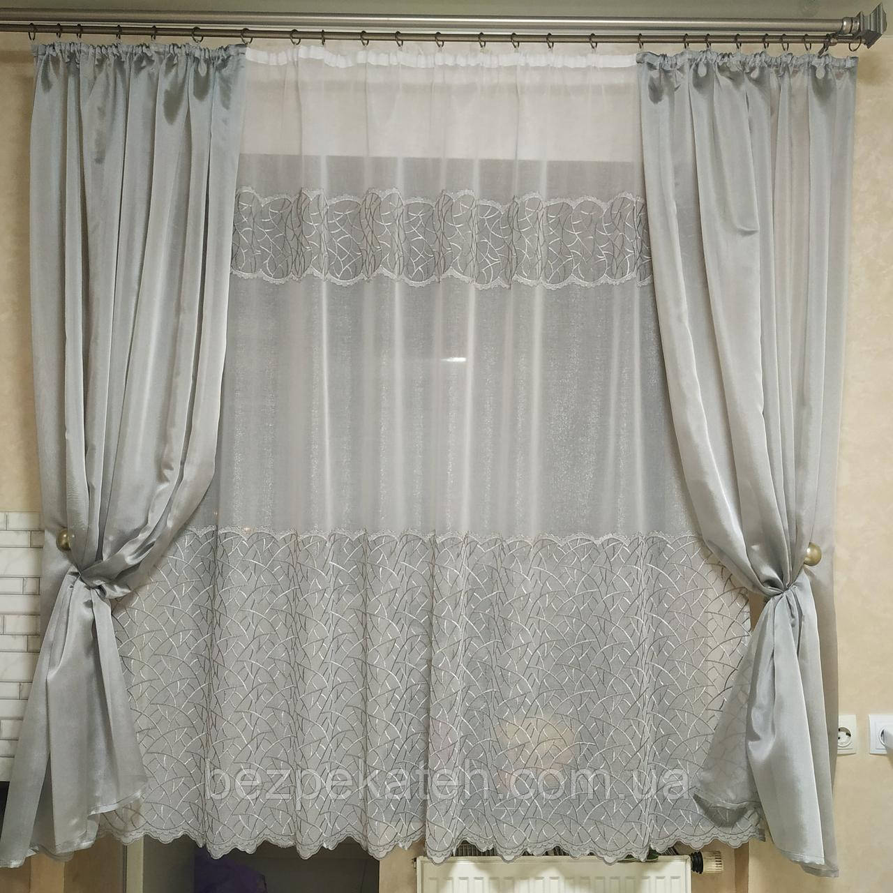 Купить Красива кухонна тюль. Готова тюль для кухні. Коротка тюль в ...