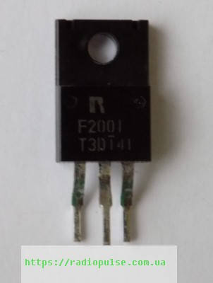 Купить Диод RF2001T3D (RF2001,F2001) оригинал , TO220F-3pin (350V,20A ...