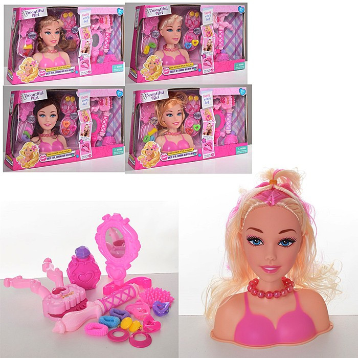 Купить Кукла - голова для причесок и макияжа "Barbie" с набор ...