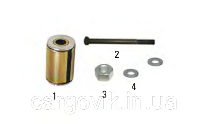 Ремкомплект рессоры RVI, VOLVO сайлент+болт+гайка+2шайбы 7420929989S ...