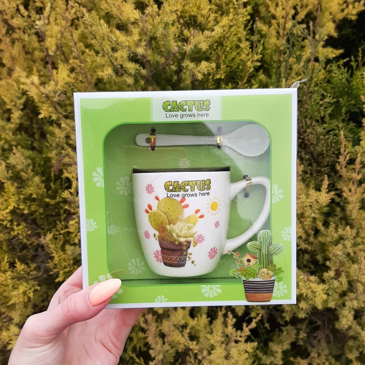 Купити Кавова чашка Кактус в подарунковій упаковці 200 мл ціна 125 ₴ Prom Ua Id 1541539959