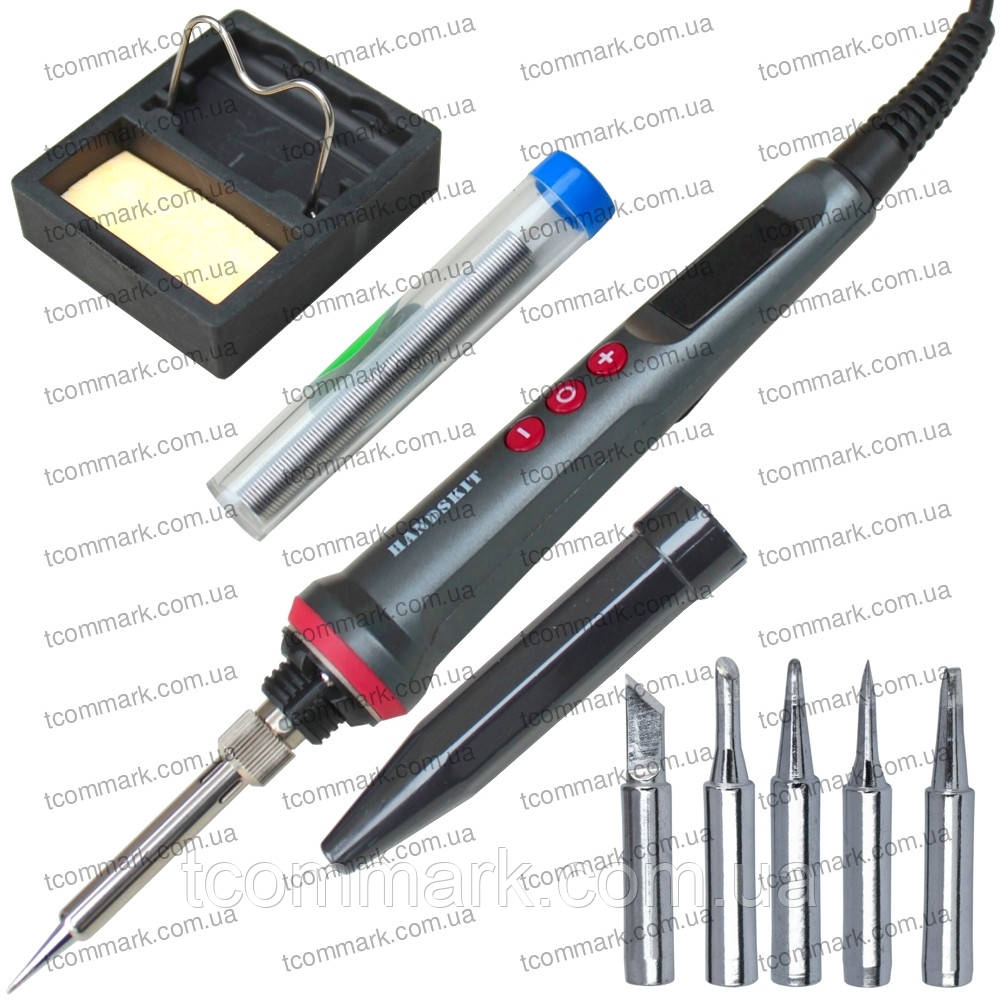 Набір HandsKit 927 (паяльник з регулюванням і дисплеєм + підставка + 5 ...