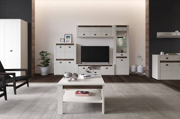 Комод в скандинавському стилі Селена KOM2D1S Gerbor, ясен сніговий / дуб темний ансберг, ціна ...