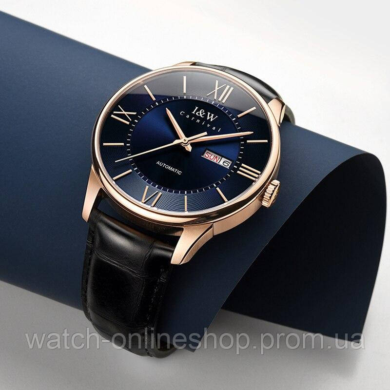 Мужские Механические Часы на Кожаном Ремешке Carnival — Купить Недорого ...