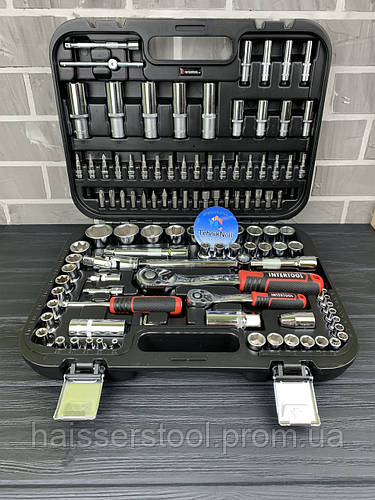 Набір інструментів 110 шт Cr-V INTERTOOL STORM ET-8110 автонабір в кейсі, набір головок, ціна ...