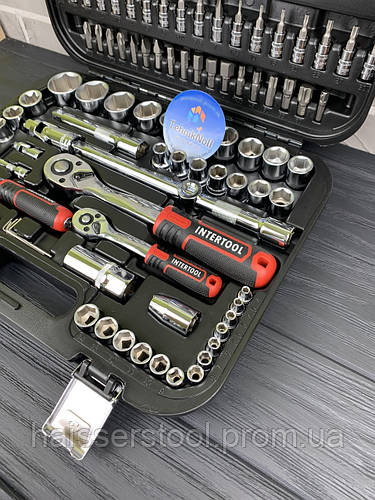 Набір інструментів 110 шт Cr-V INTERTOOL STORM ET-8110 автонабір в кейсі, набір головок, ціна ...