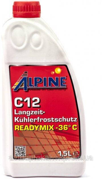 Антифриз Alpine C12 Langzeitkühlerfrostschutz ready-mix -36°C червоний ...