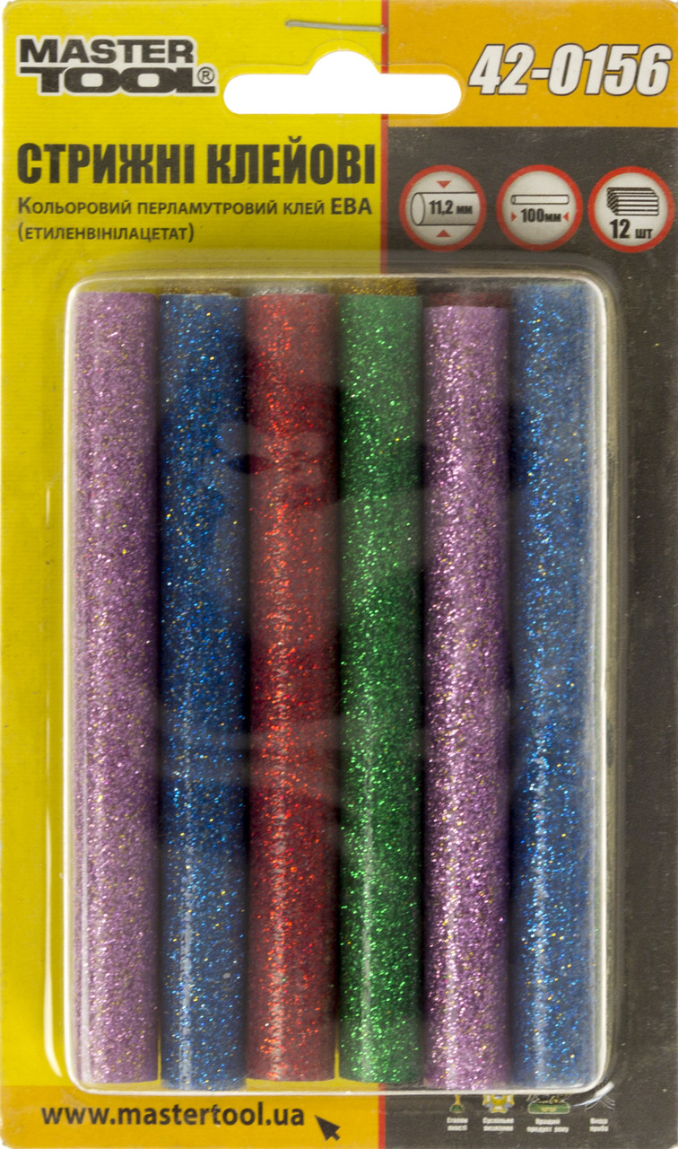 Клейові стрижні "Master Tool" d11,2х100мм кольор.перламутрові №42-0156(12) (ID#1537140943), цена ...