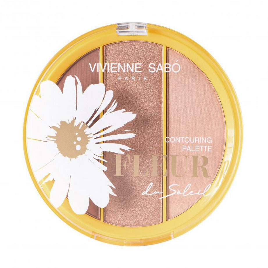 Палетка для скульптурирования лица Vivienne Sabo Fleur Du Soleil Contouring Palette 01, 9 г ...