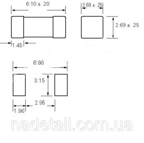 Запобіжник SMD 1808 10A Кераміка (ID#1544129647), ціна: 20 ₴, купити на ...