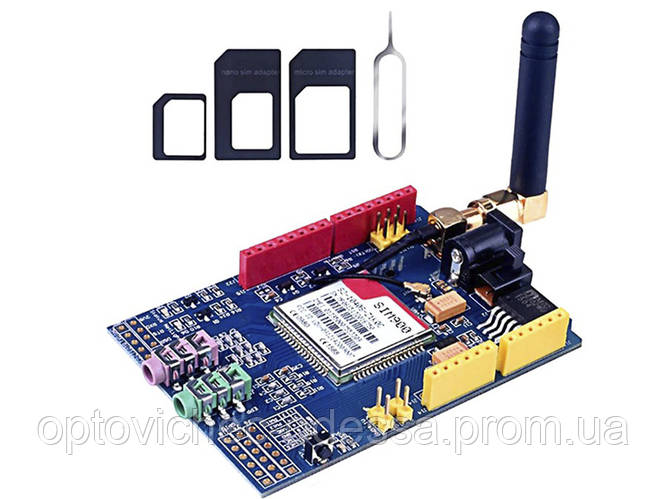 Модуль GSM GPRS SIM900 Shield для Arduino GSM 850 900 1800 1900 МГц ...