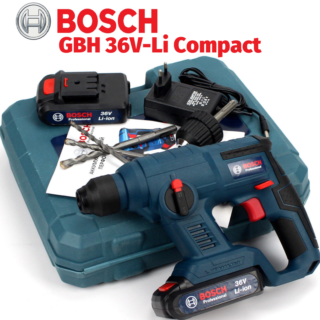 Аккумуляторный Перфоратор BOSCH GBH 36V-Li Compact Профессиональный ...