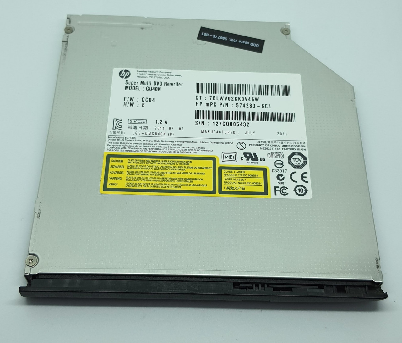 DVD Привод для Ноутбука Hp EliteBook 2540p, GU40N , 574283-6C1 ...
