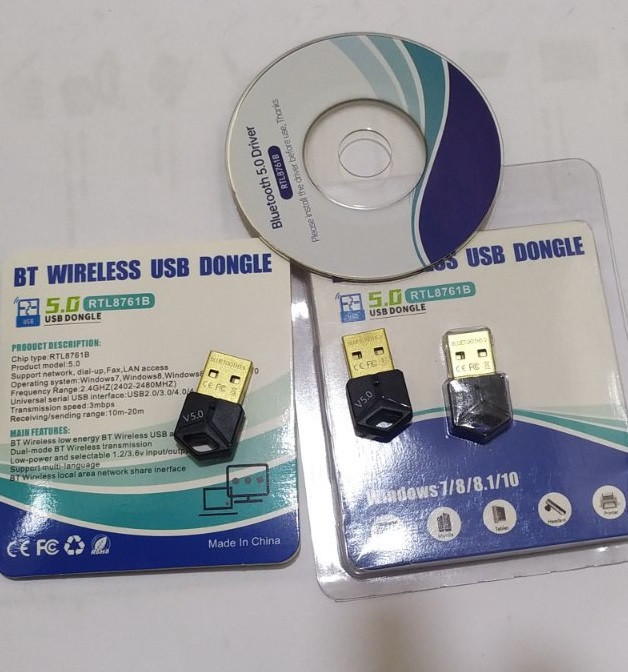 RTL8761B USB-Ключ Bluetooth 5.0 Адаптер Приймач Бездротовий Музичний ...