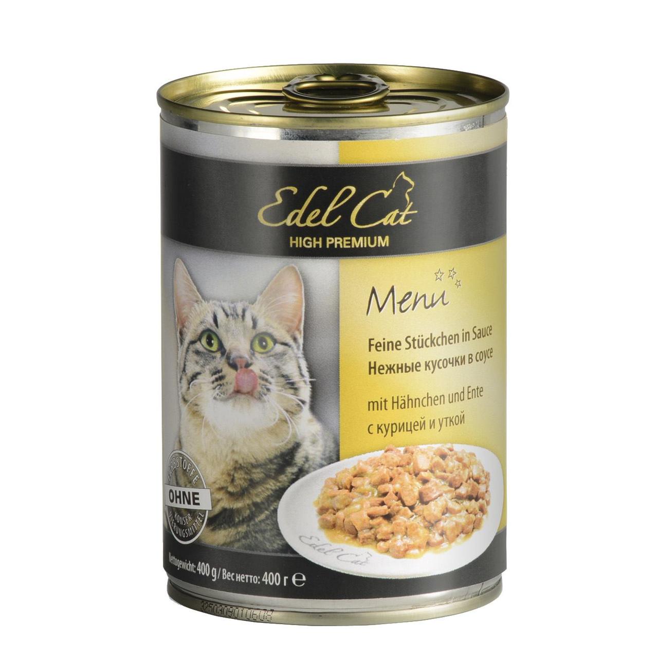 Купить Edel Cat 400g курка та качка в соусі, цена 98 грн — Prom.ua (ID ...