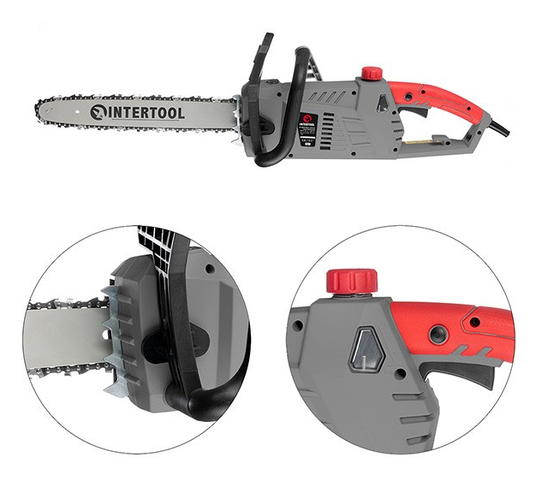 Купить Пила цепная электрическая 2200Вт, шина 40см, SDS-система INTERTOOL DT-2203, цена 3799 ...